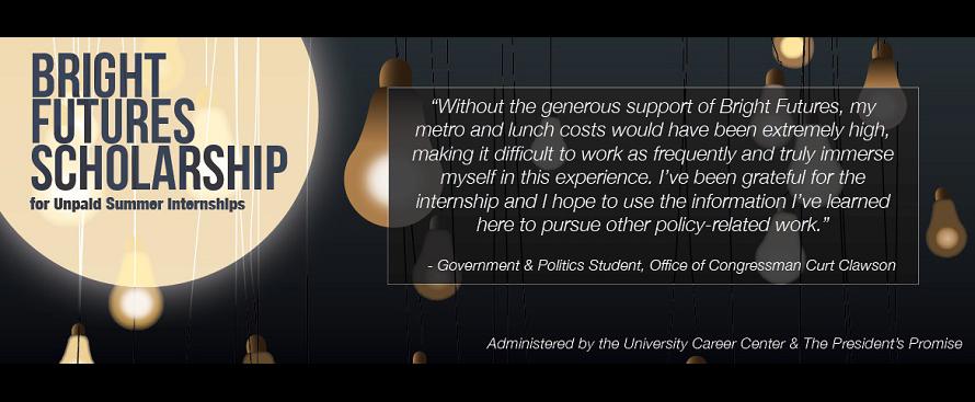 Bright Futures Internship Scholarship Fund | Division of Student Affairs